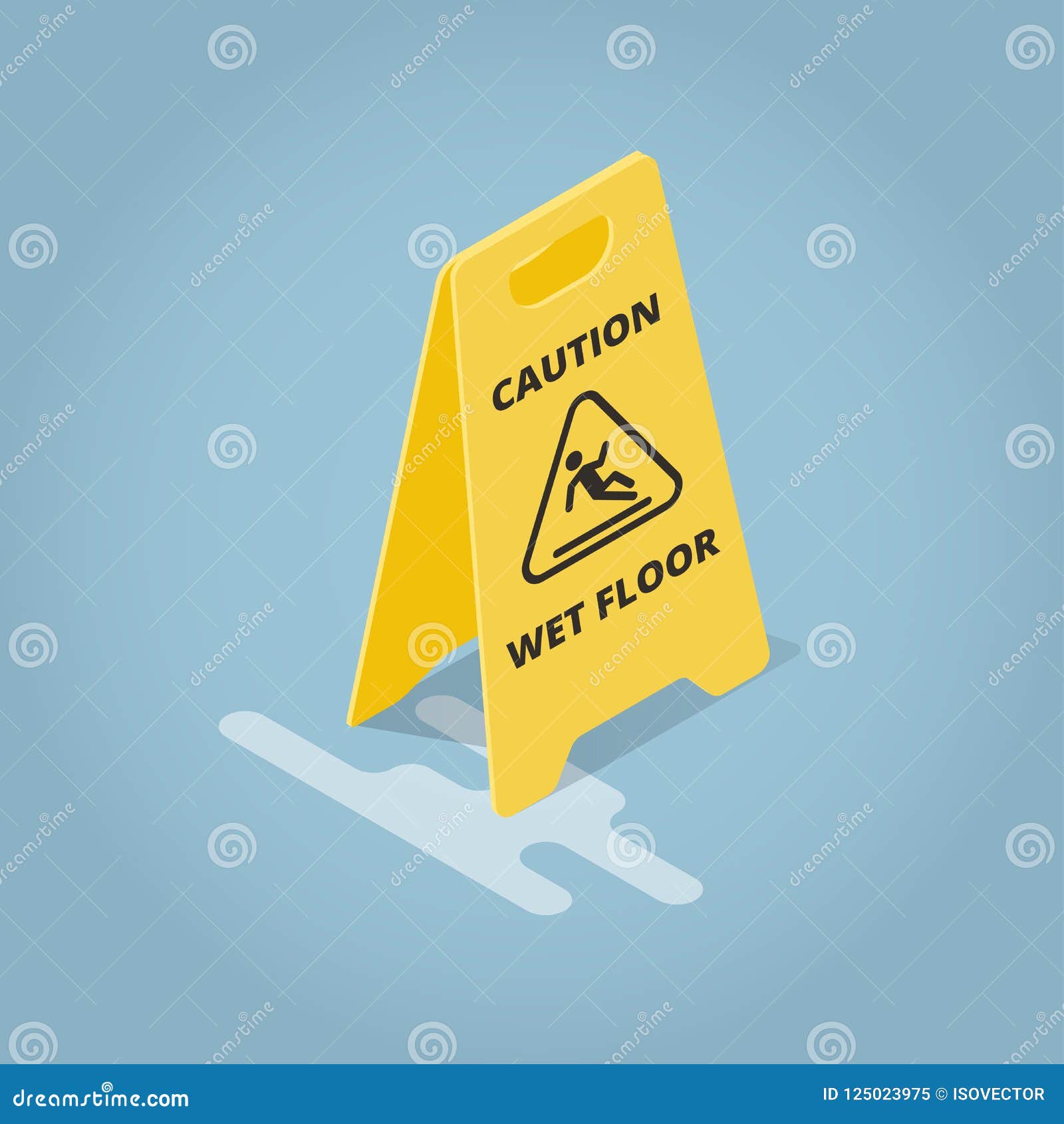 Isometric Concept Template Warning Plate Stock Vector - Illustration of ...