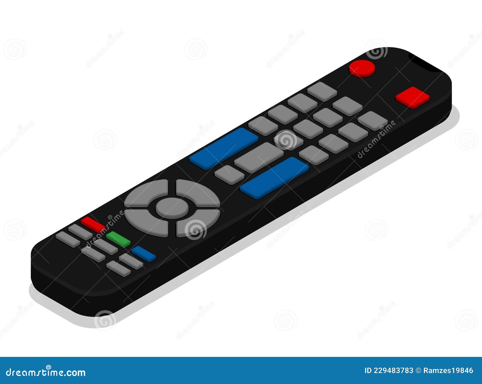 Isometric Control Tv Panel. Remote Control of Electronic Devices ...