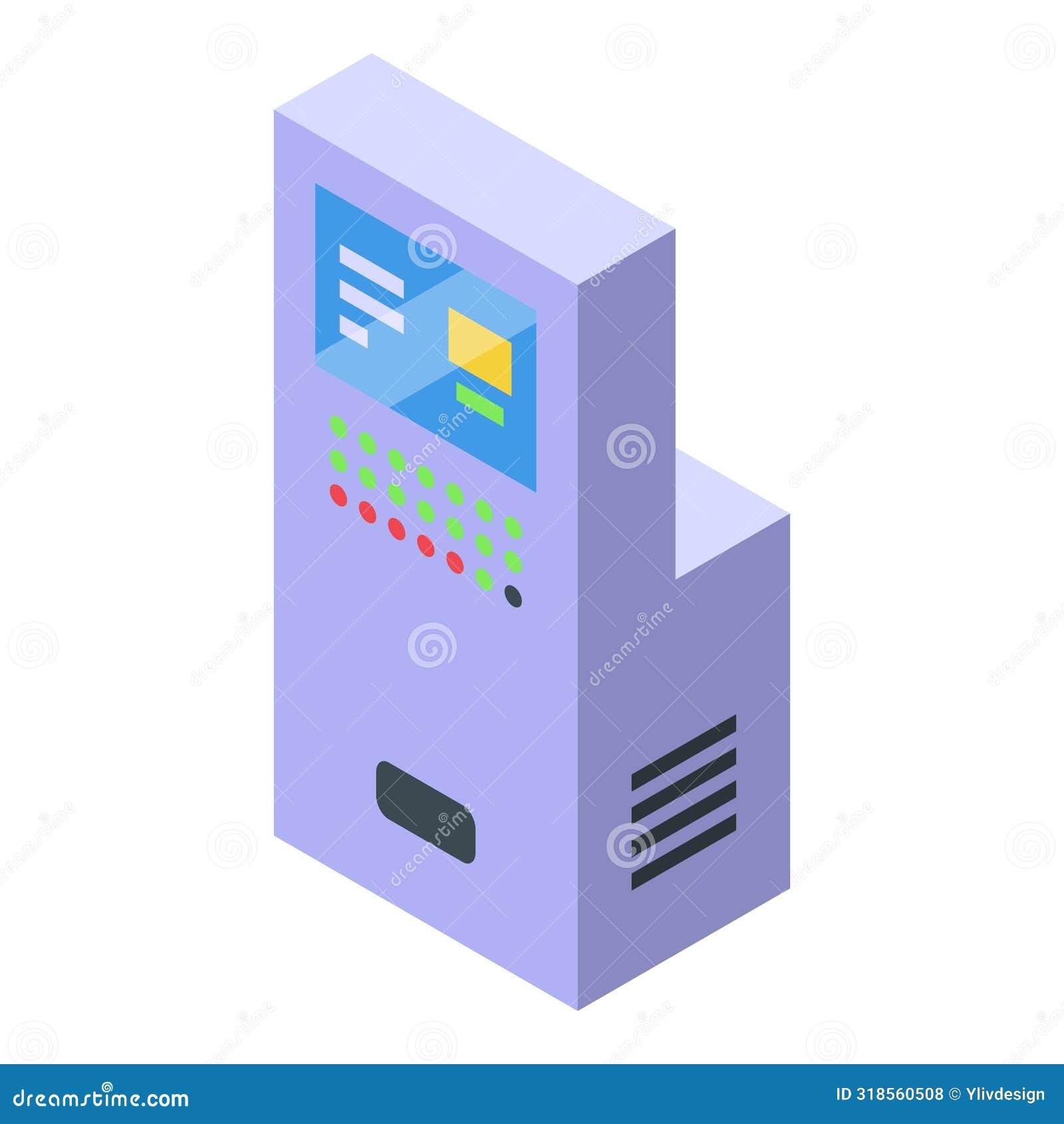 Isometric Copy Machine Vector Illustration Stock Illustration ...