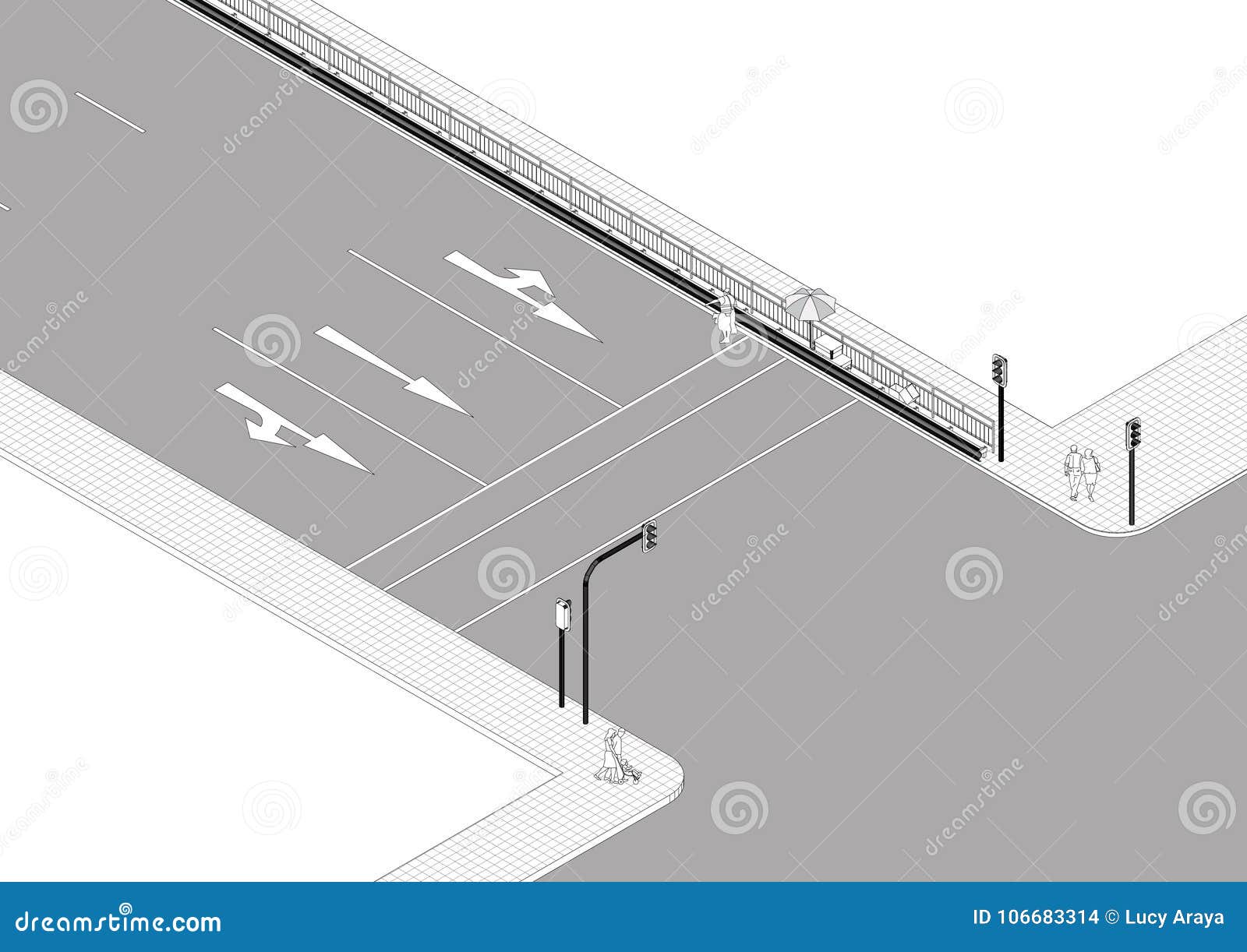 Isometric Corner Vector Lines Stock Vector - Illustration of traffic ...