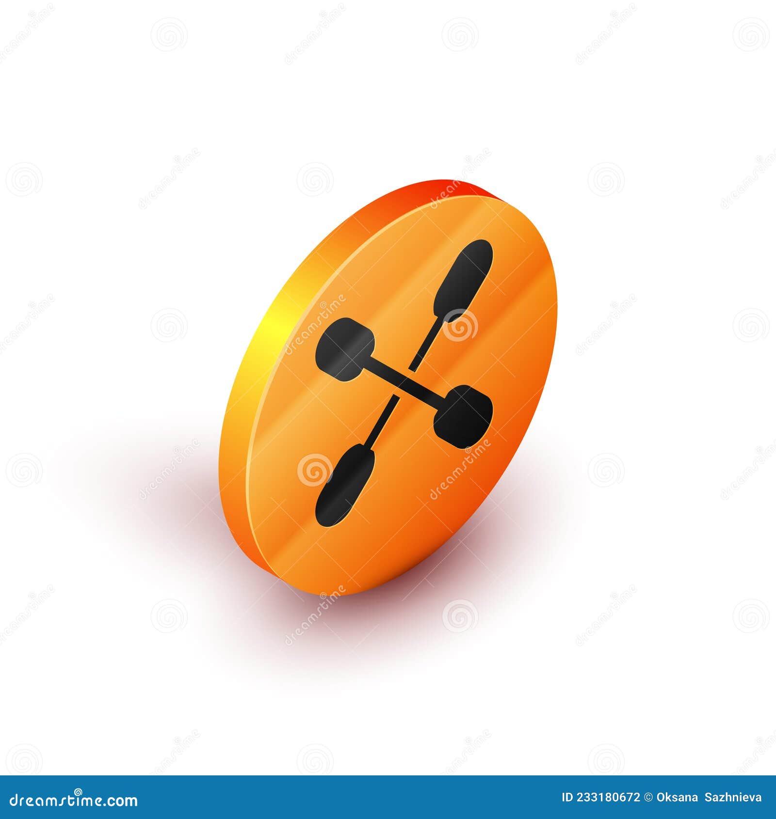 Isometric Cotton Swab for Ears Icon Isolated on White Background ...