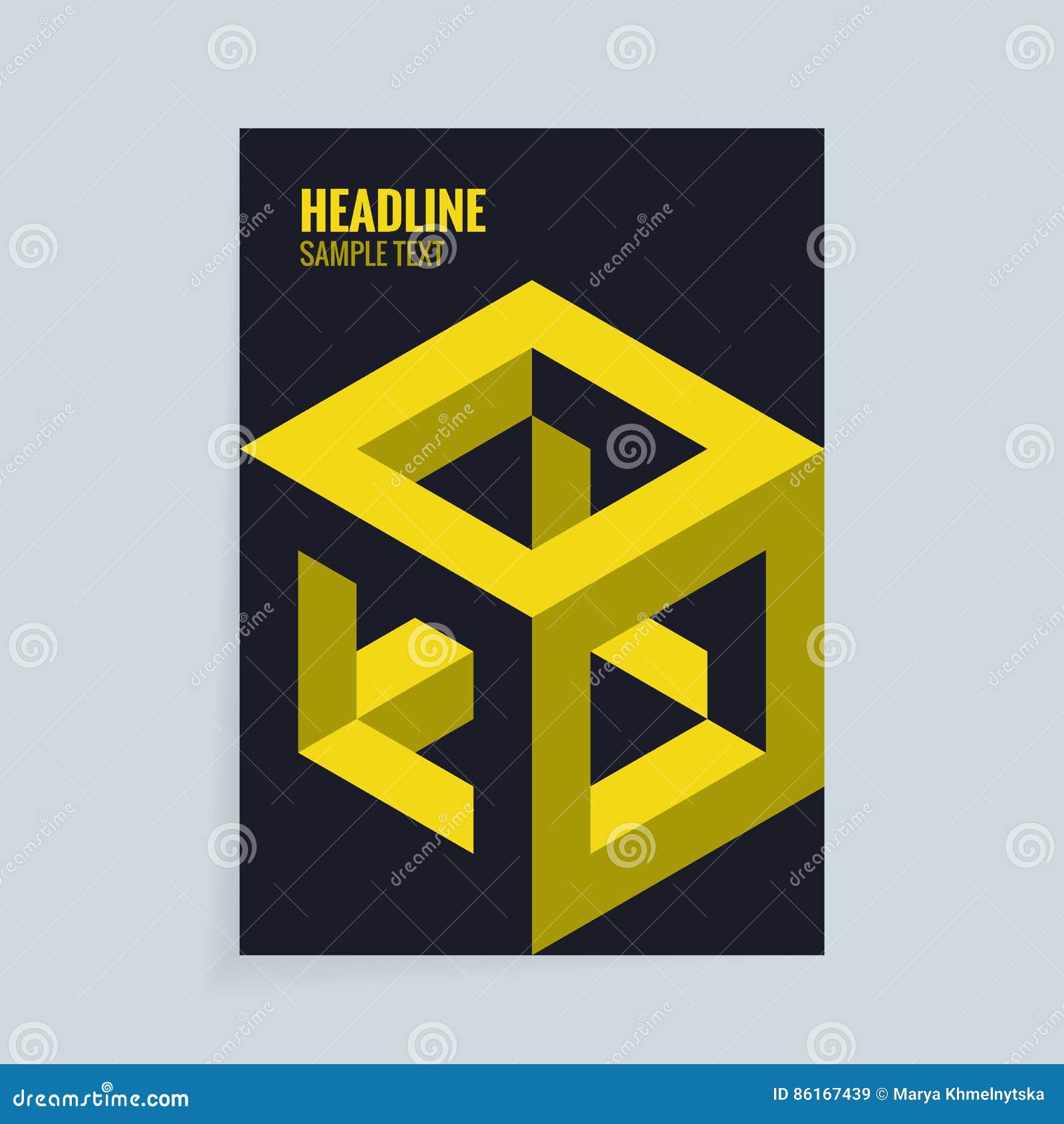 A4 Vector Isometric Cover Design Template Stock Illustrations – 532 A4 ...
