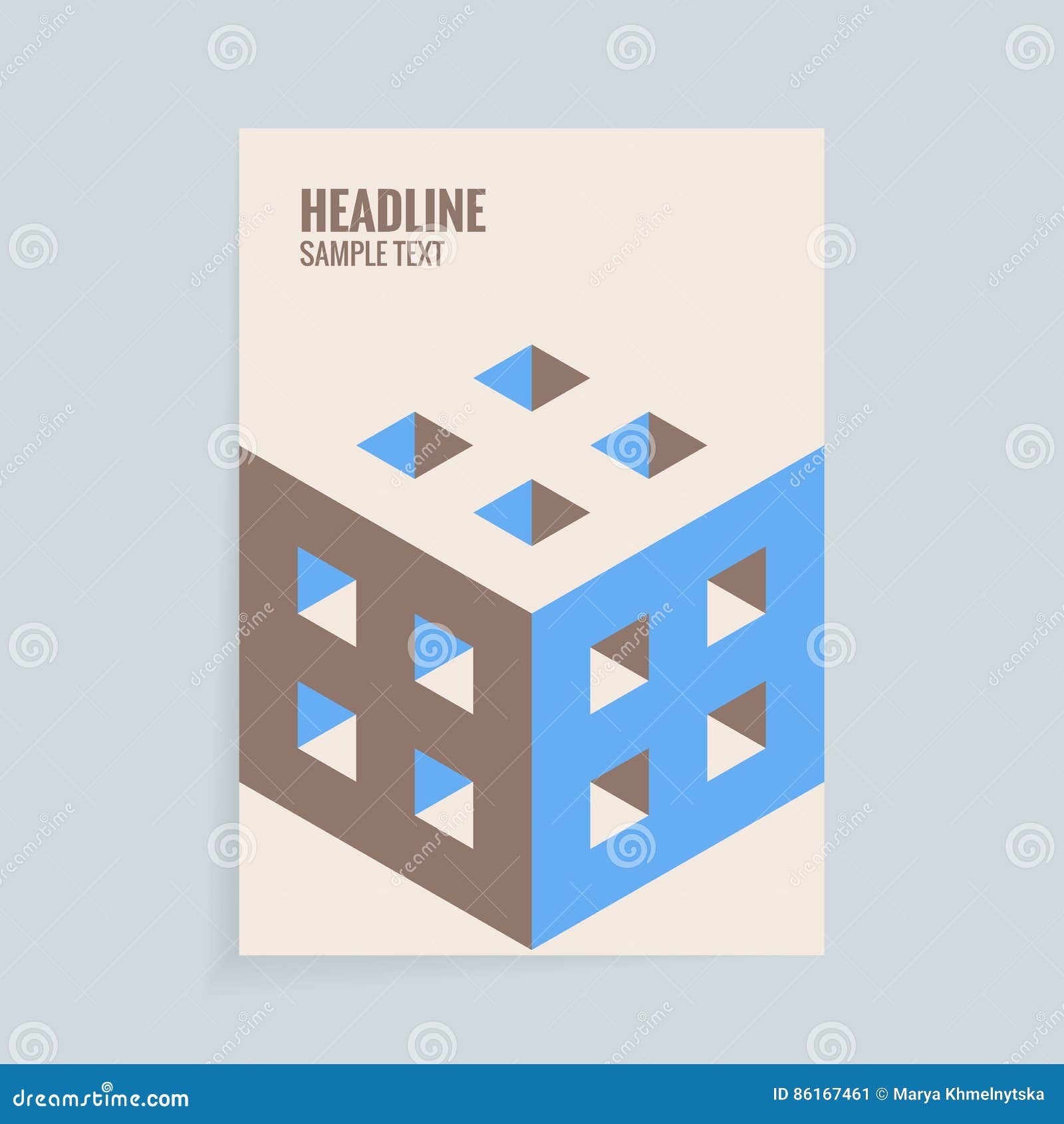 Isometric Cover Design Template Stock Vector - Illustration of folder ...