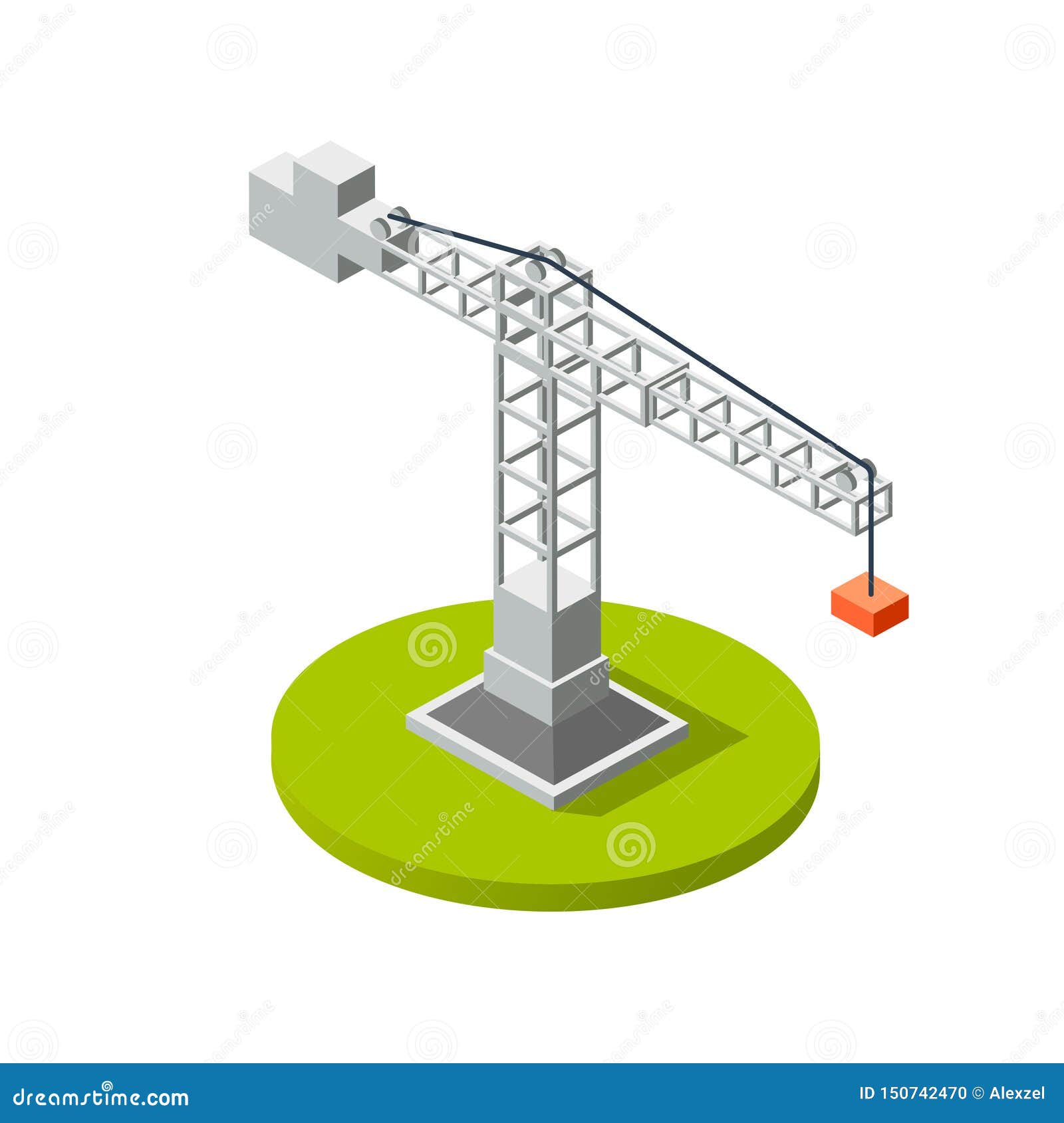 Isometric crane industry stock vector. Illustration of industrial ...