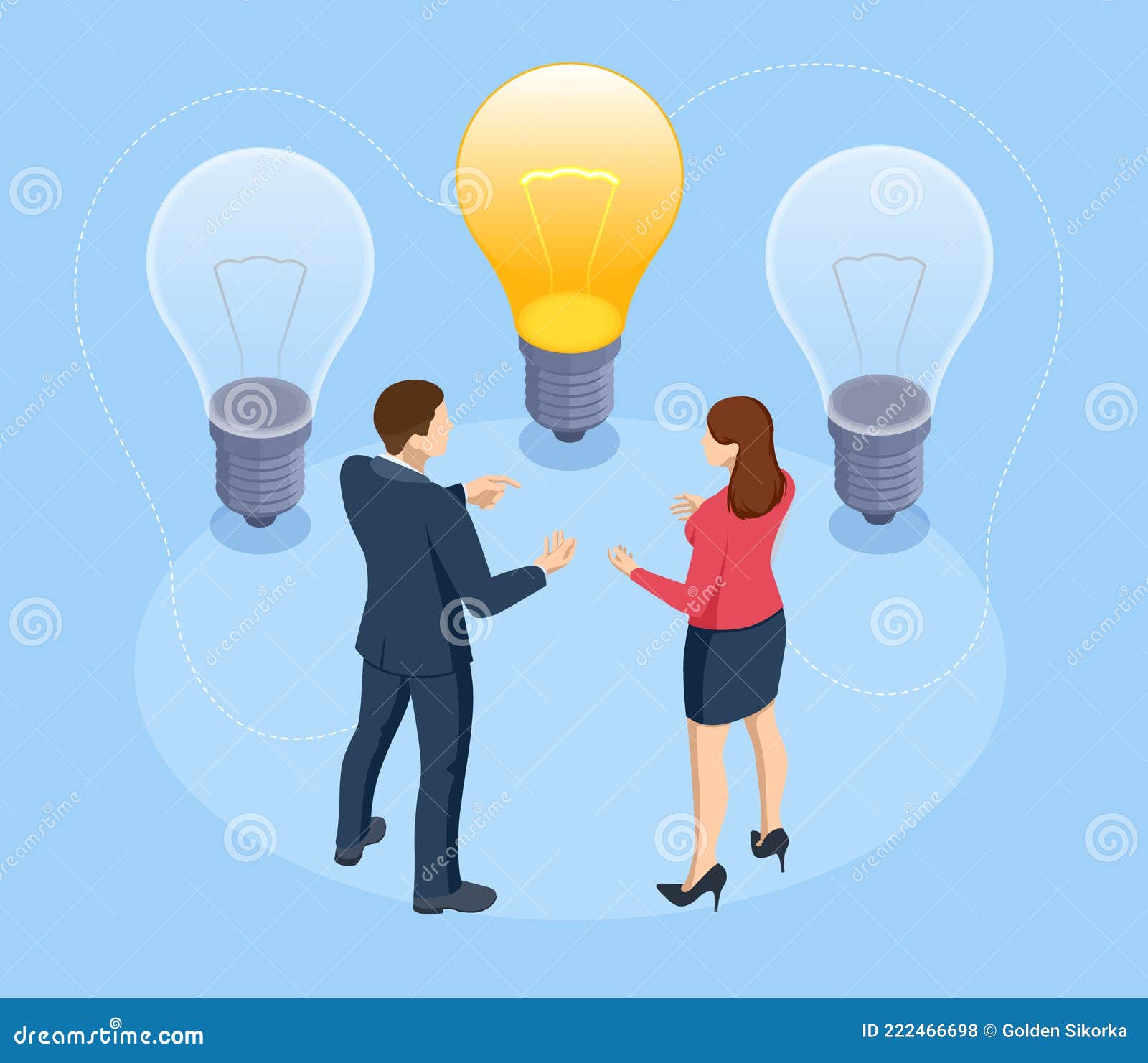 Isometric Creative Idea and Innovation Concept. Analytical Thinking for ...