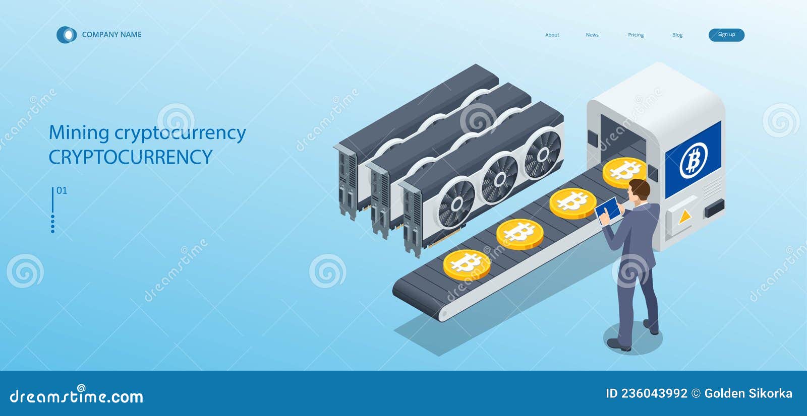 Isometric Cryptomining Farm Concept. Cryptocurrency Mining Equipment ...