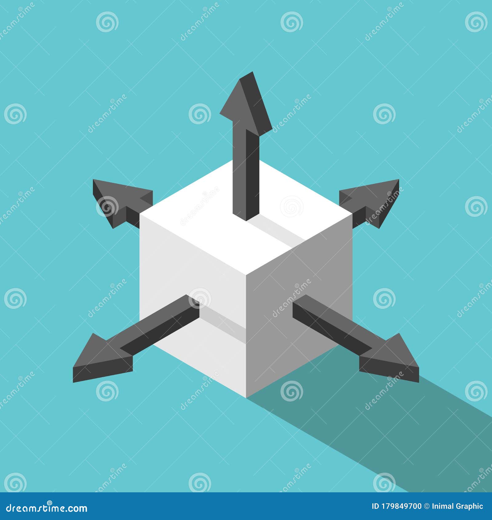 Isometric Cube, Arrows, Directions Stock Vector - Illustration of ...