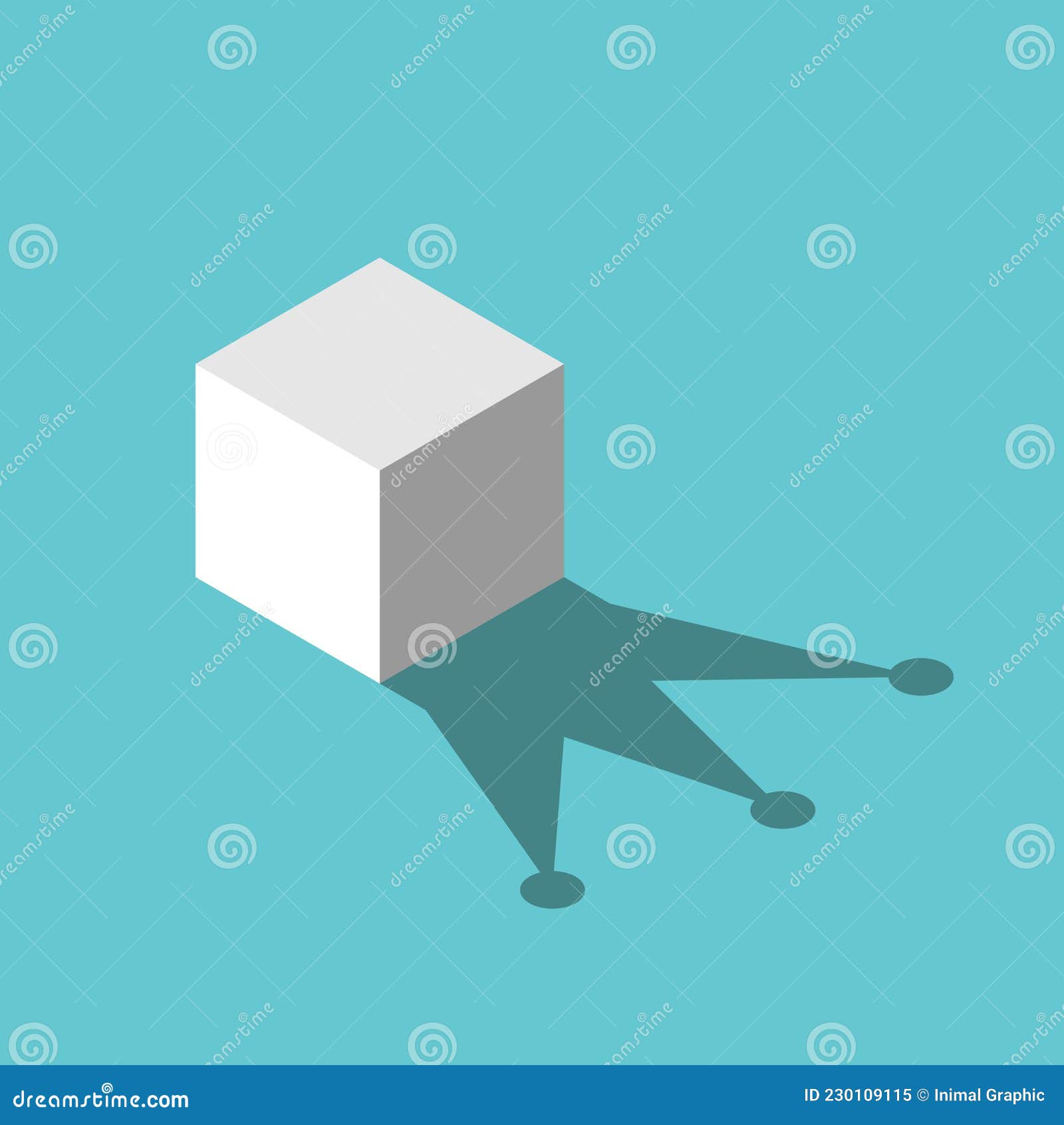 Isometric Cube, Crown Shadow Stock Vector - Illustration of confident ...