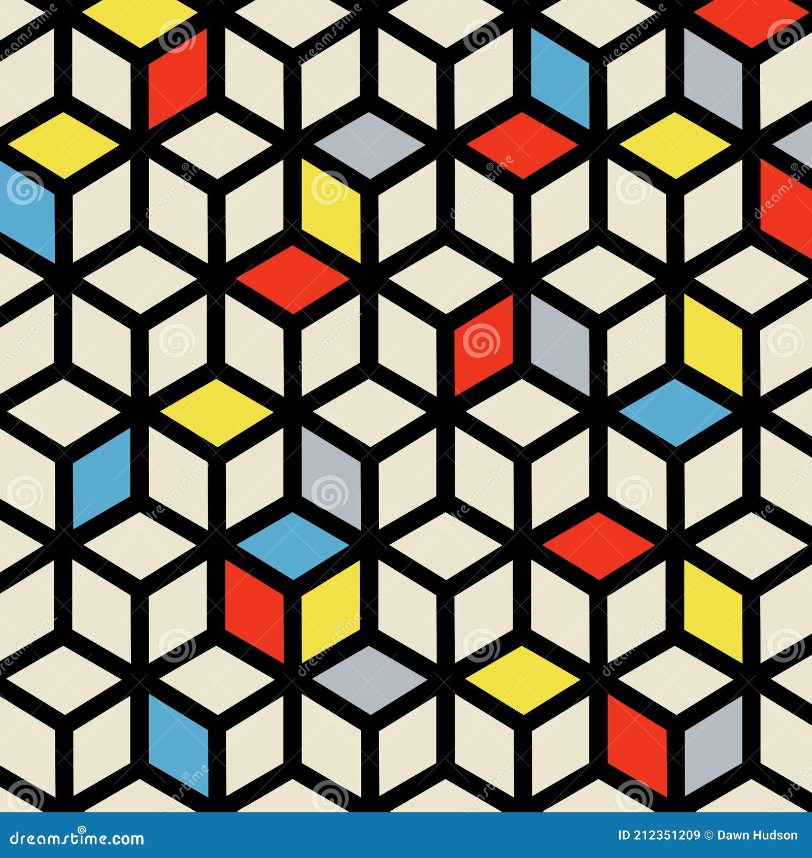 Isometric Cube De Stijl Polygon Art Composition Stock Illustration ... Isometric Cube De Stijl Polygon Art Composition Stock Illustration ...