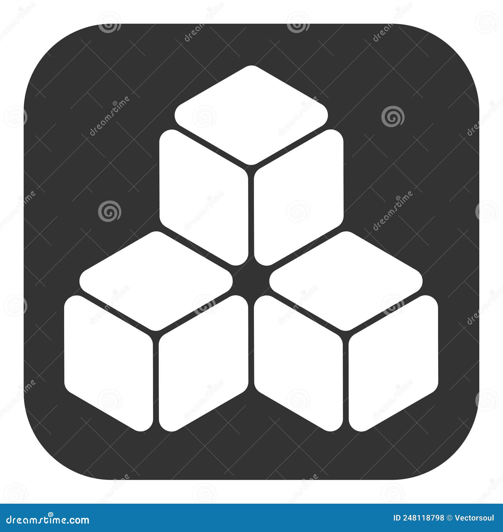 Isometric Cube Element, Icon. Cubist Abstract 3d Shape Stock Vector ...