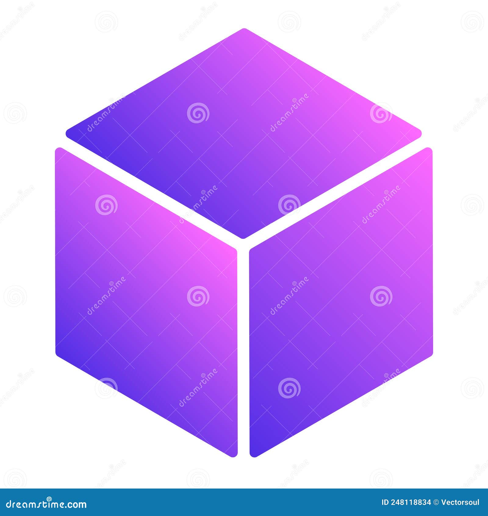 Isometric Cube Element, Icon. Cubist Abstract 3d Shape Stock Vector ...