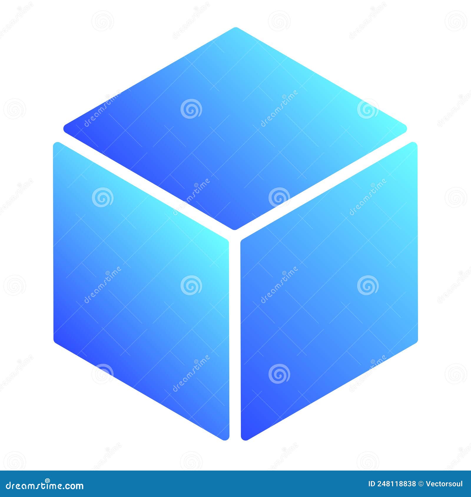 Isometric Cube Element, Icon. Cubist Abstract 3d Shape Stock Vector ...