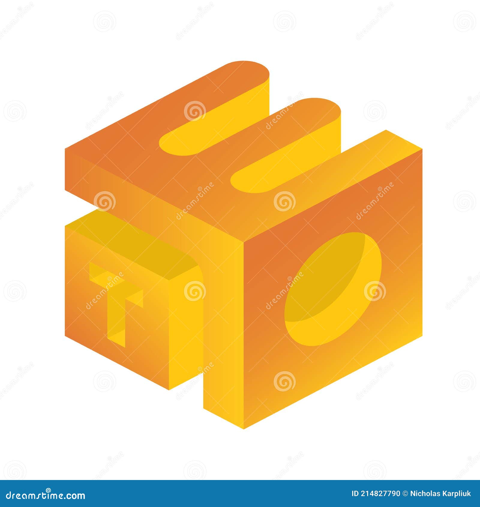 Isometric Cube Logo Design Template Set. Stock Vector - Illustration of ...