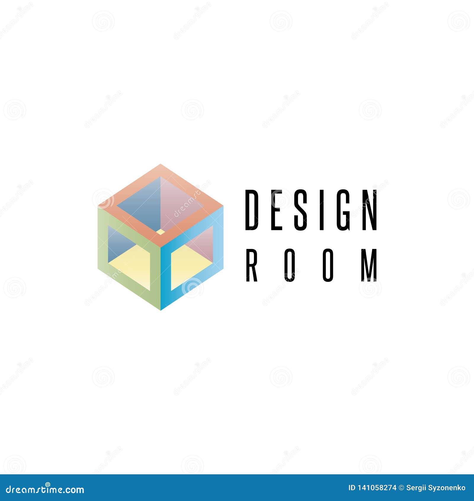 Isometric Cube Logo, Geometric Shape 3D Design Element, Mockup Abstract ...