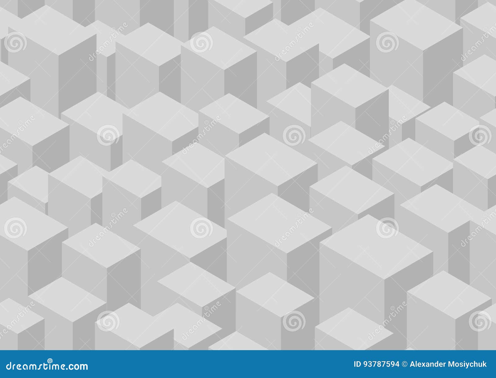 Isometric Cube Seamless Pattern Stock Vector - Illustration of template ...