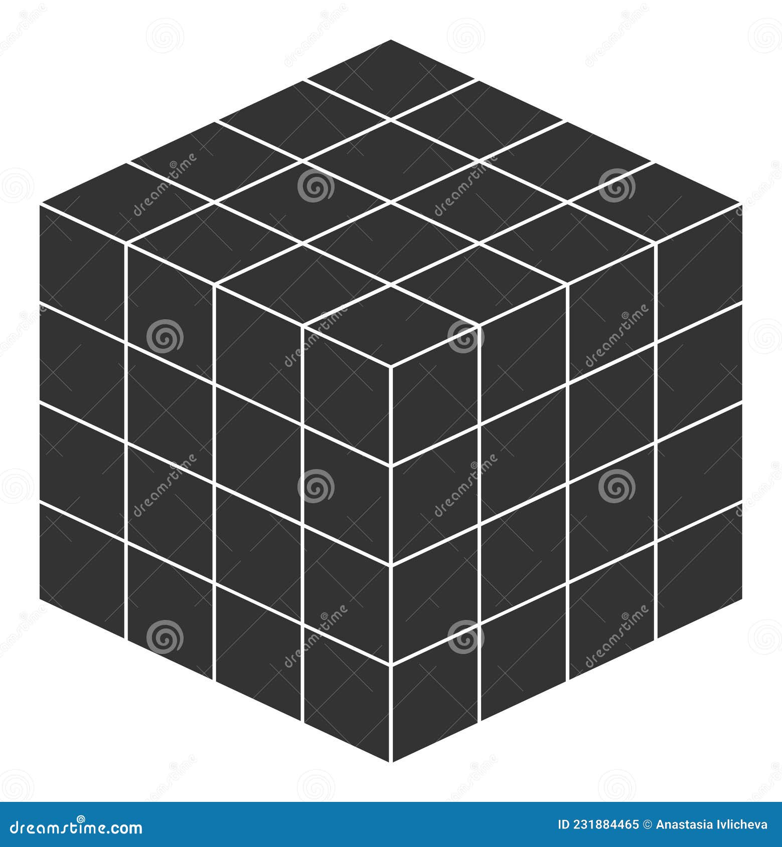 Isometric Cube - Vector Icon Illustration Stock Vector - Illustration ...