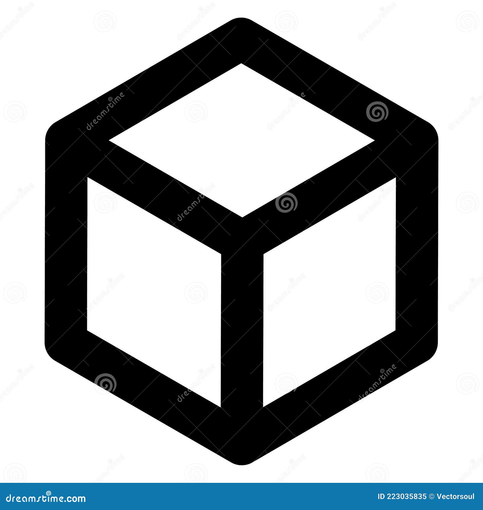 Isometric Cube Vector Icon, Symbol Stock Vector - Illustration of ...