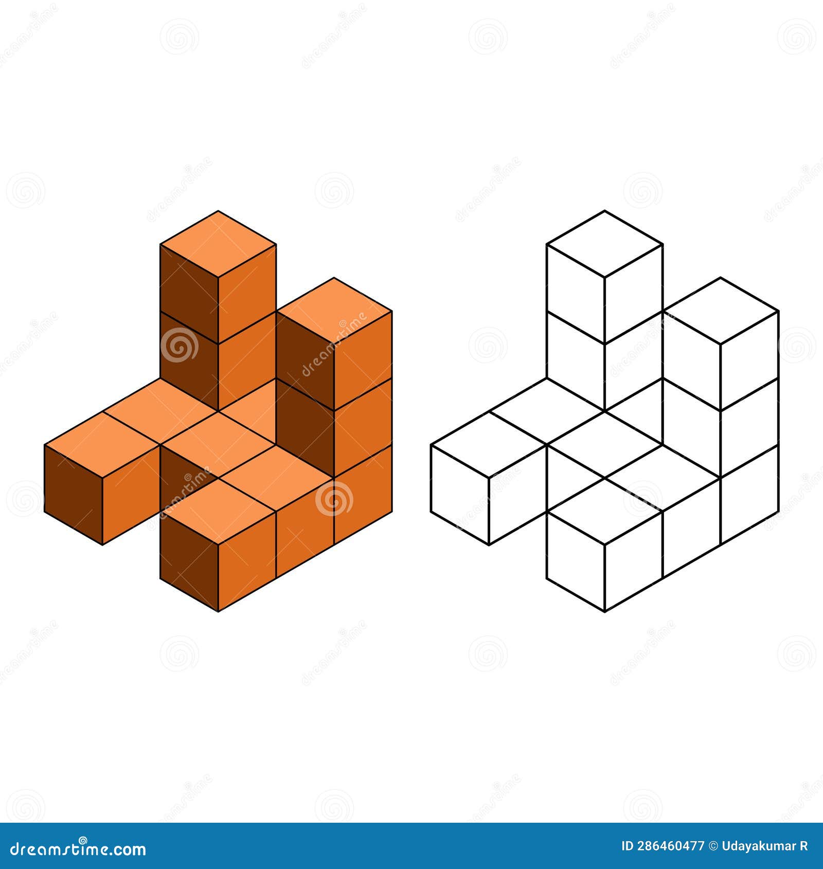 Isometric Cubes 3d Shapes. Cube Icon. in Trendy Design Vector Stock ...
