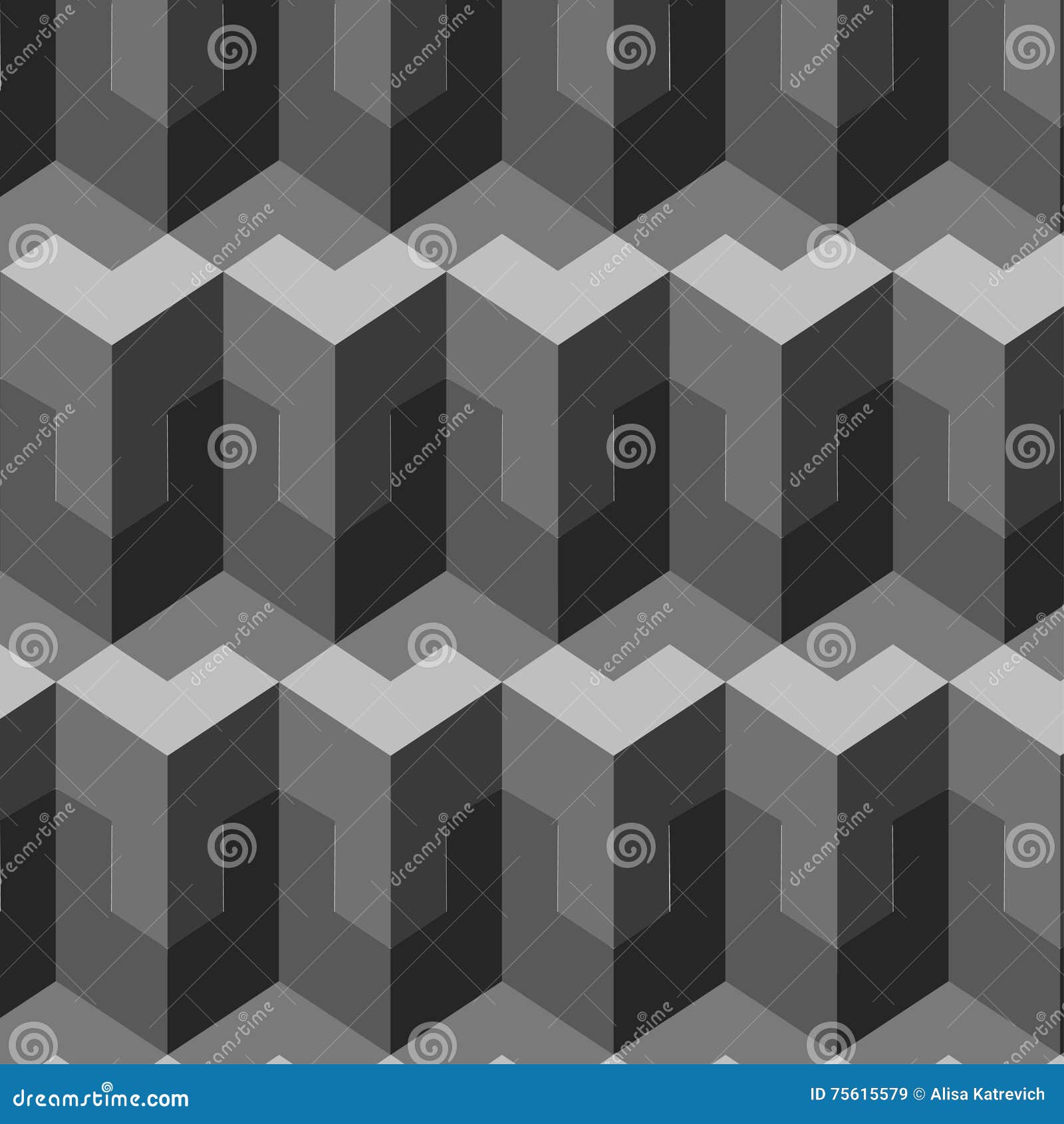 Isometric Cubes Seamlessly Repeatable Pattern. 3D Background Stock Vector - Illustration of ...