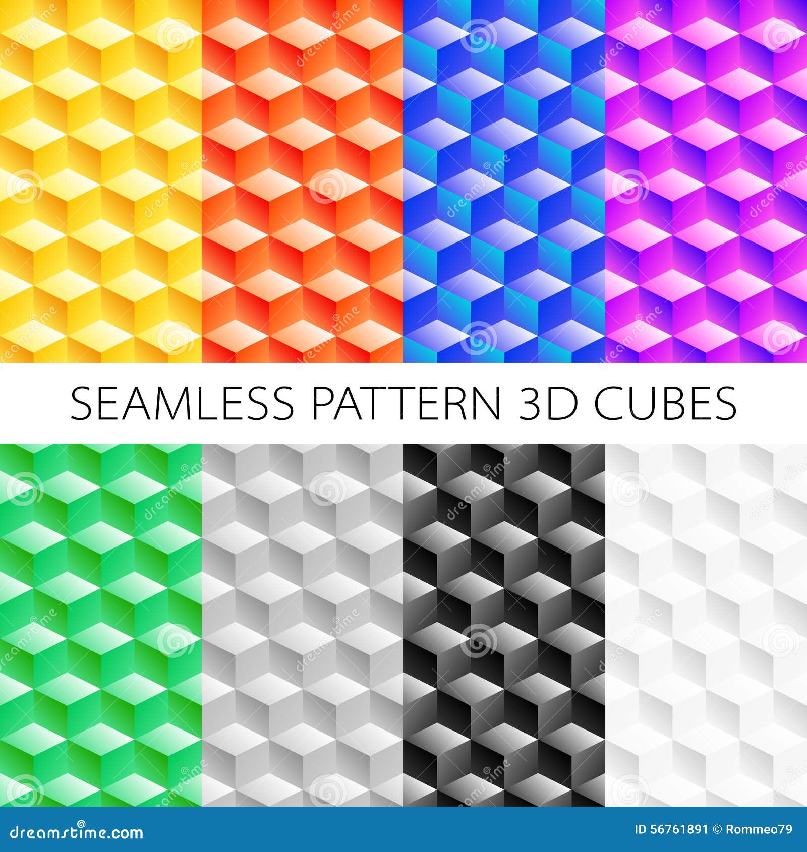 Isometric Cubes Set. Vector Elements Games. Seamless Pattern. Stock ...