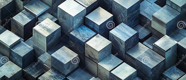 Isometric Cubes A Three Dimensional Pattern Of Interlocking Cubes