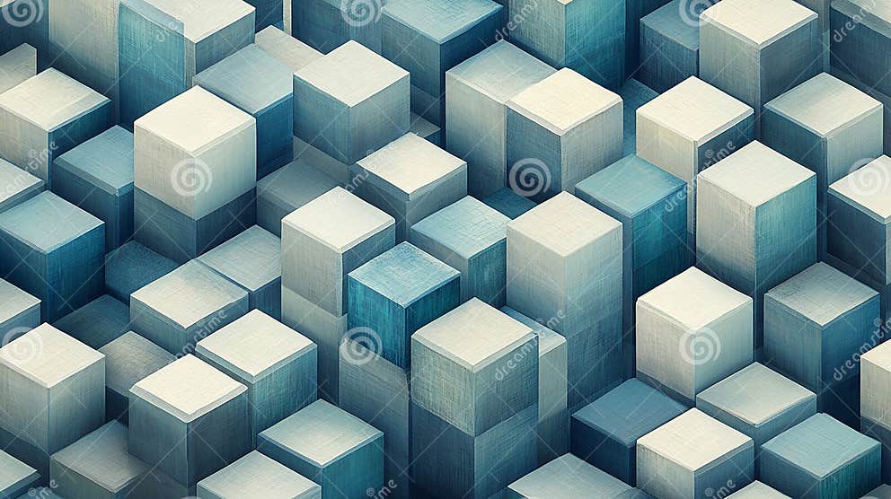 Isometric Cubes A Three Dimensional Pattern Of Interlocking Cubes