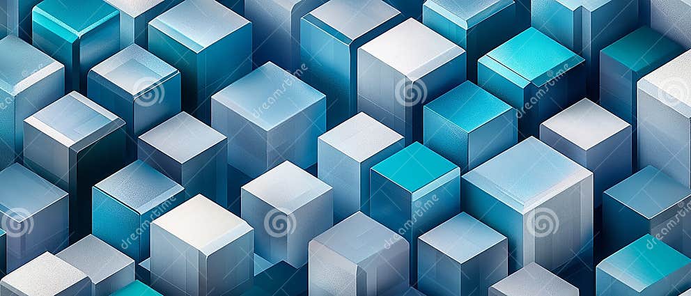 Isometric Cubes: a Three-Dimensional Pattern of Interlocking Cubes, Creating a Dynamic Geometric ...