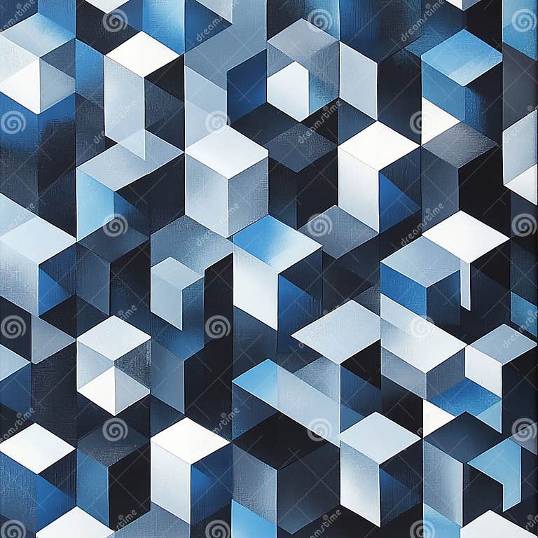 Isometric Cubes: a Three-Dimensional Pattern of Interlocking Cubes ...