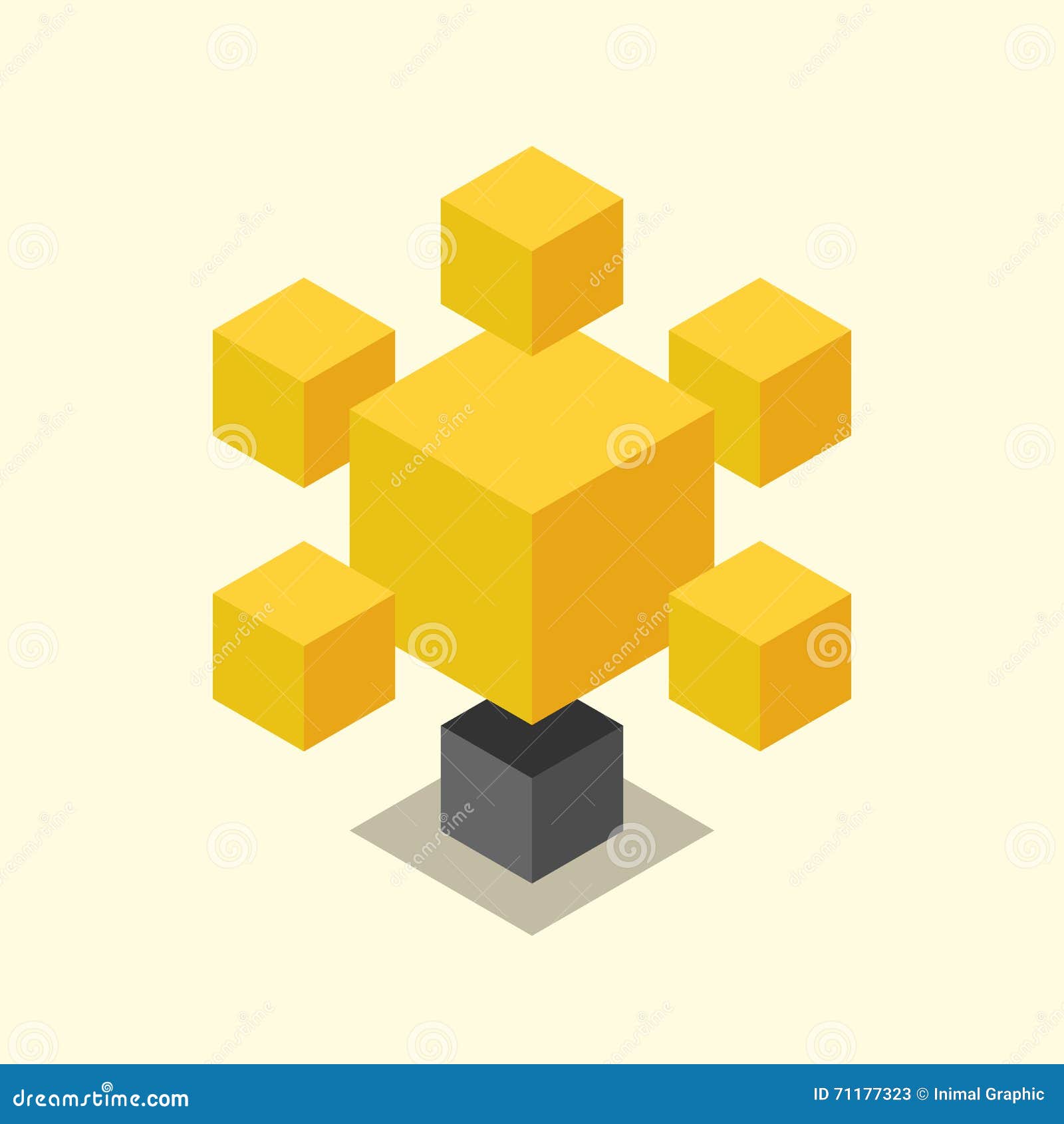 Isometric cubic light bulb stock vector. Illustration of illumination ...