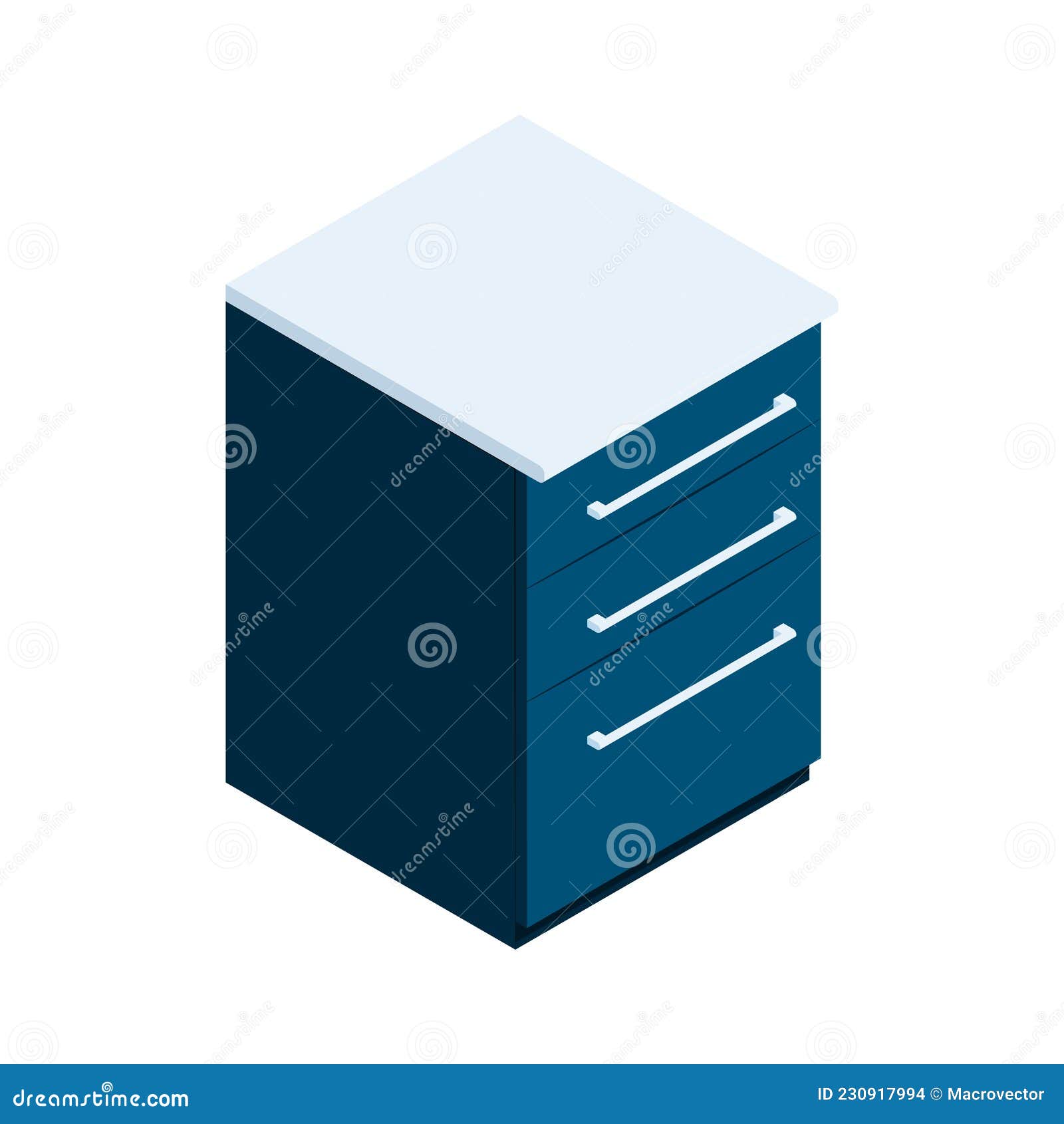 Isometric Cupboard Illustration Stock Vector - Illustration of shelf ...