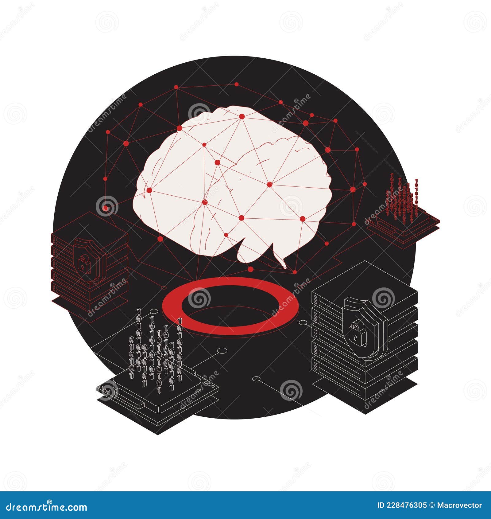 Isometric Cyber Attack Composition Stock Vector - Illustration of ...