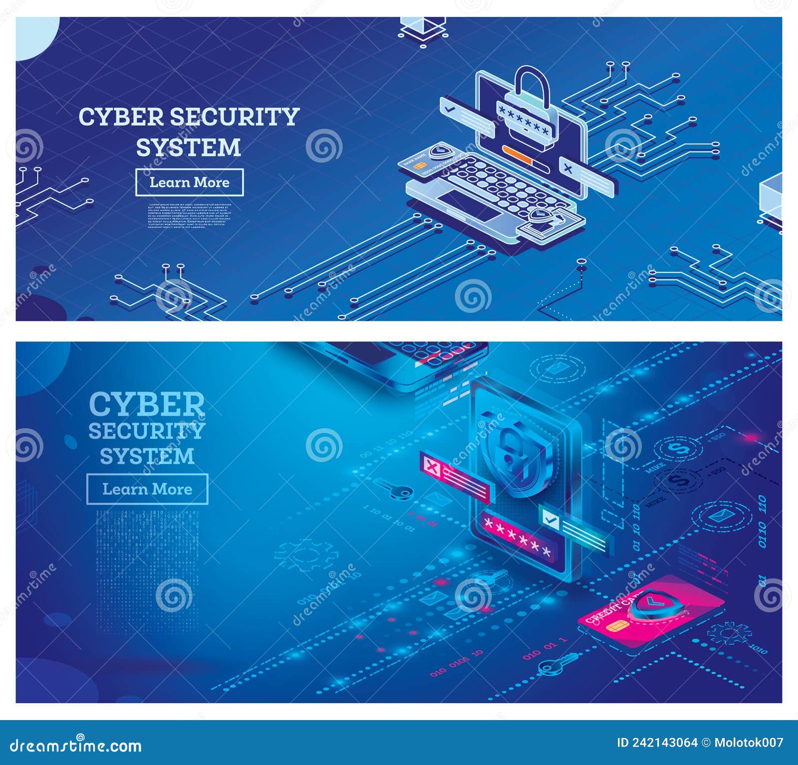 Isometric Cyber Security Technology Vector Illustration, Cartoon 3d ...