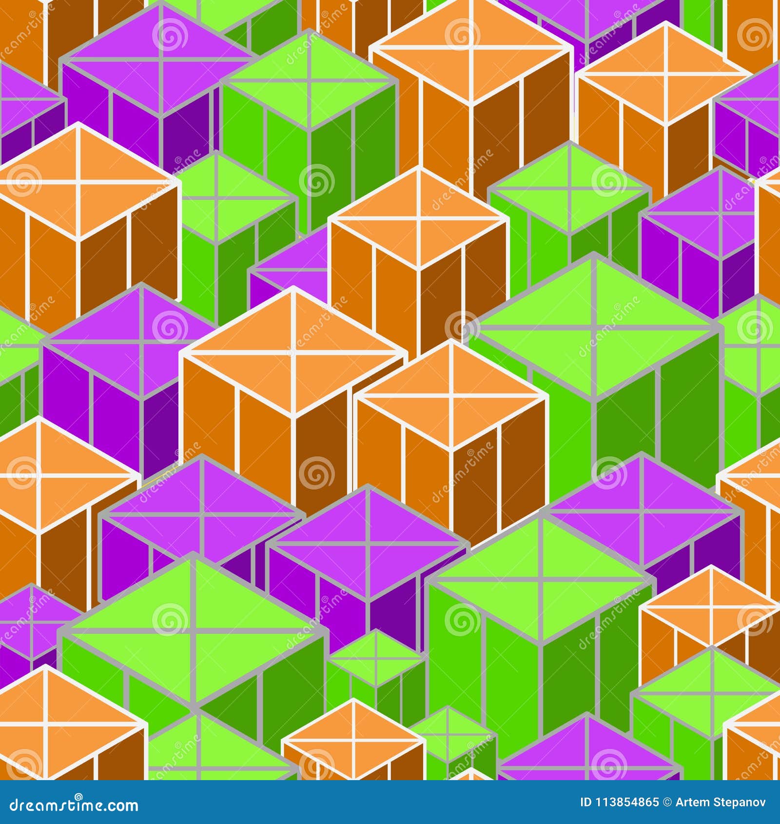 Isometric 3d Background stock vector. Illustration of modern - 113854865