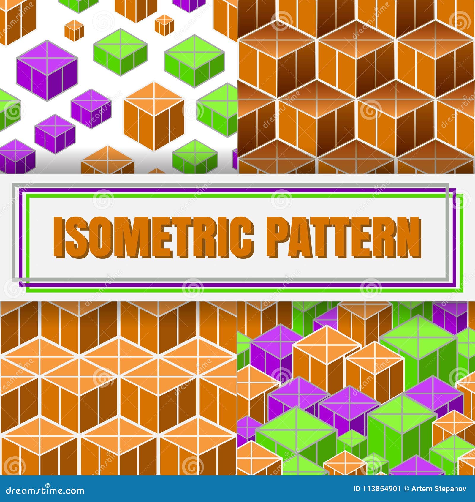 Isometric 3d Background stock vector. Illustration of fashion - 113854901