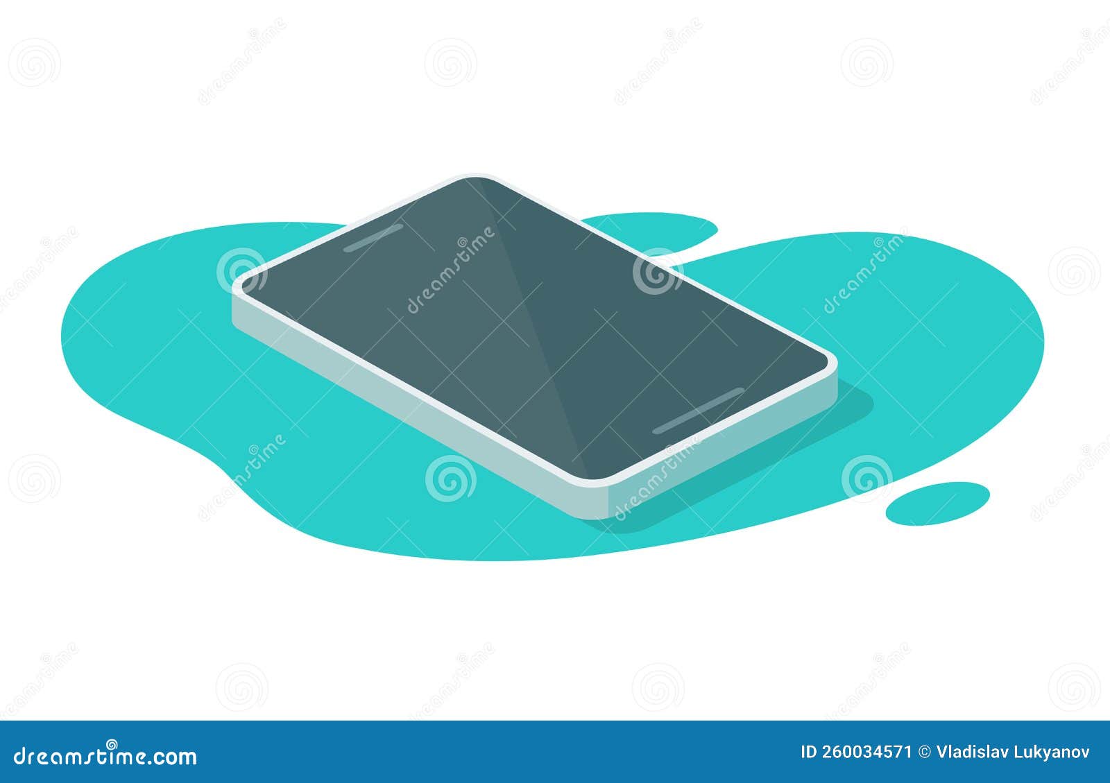 Isometric 3d Cell Phone Blank Screen Vector Illustration or Cellphone ...