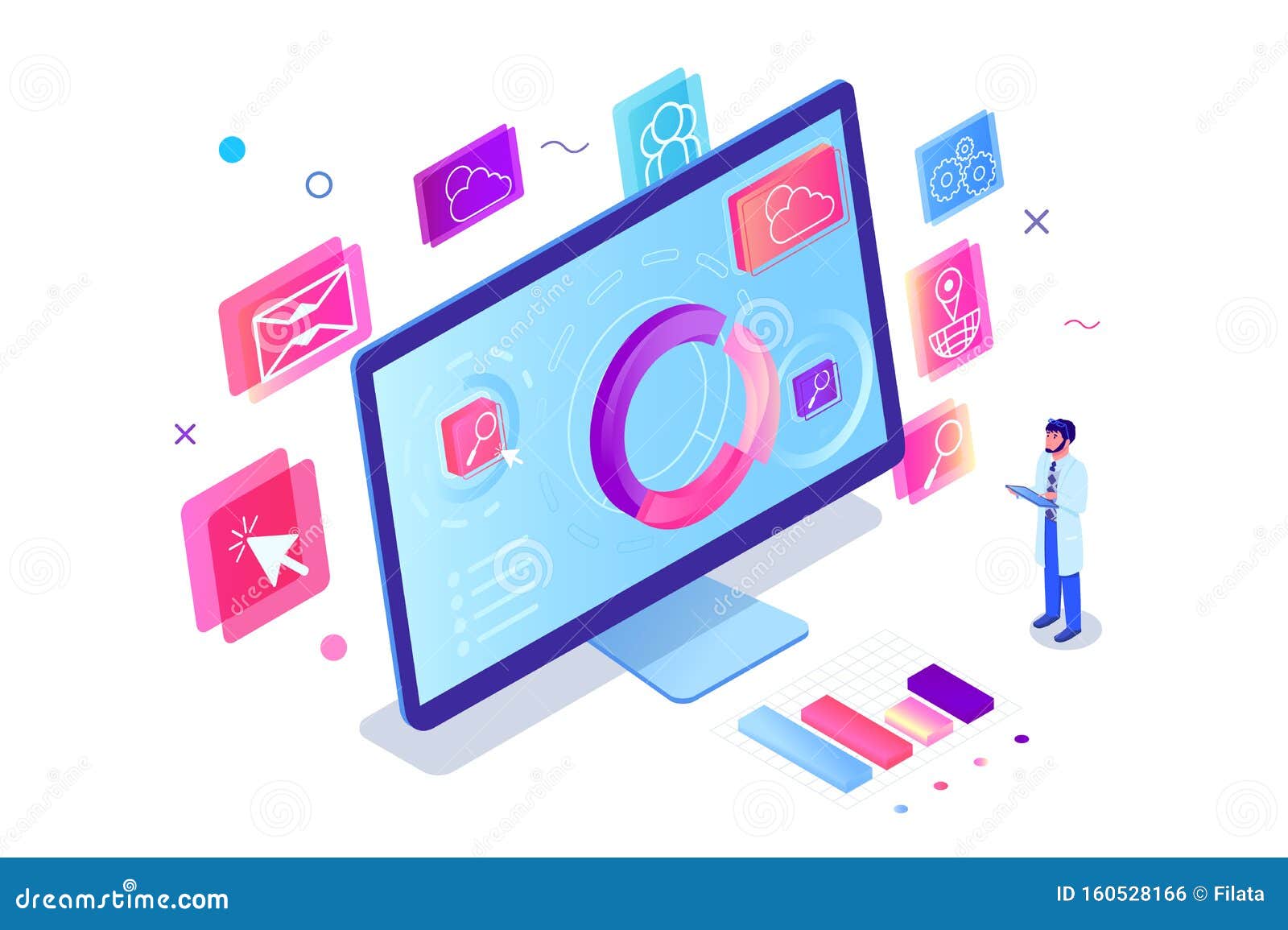 Programmer 3D Low Poly Face Code Flow. Depression Anxiety Frustration ...