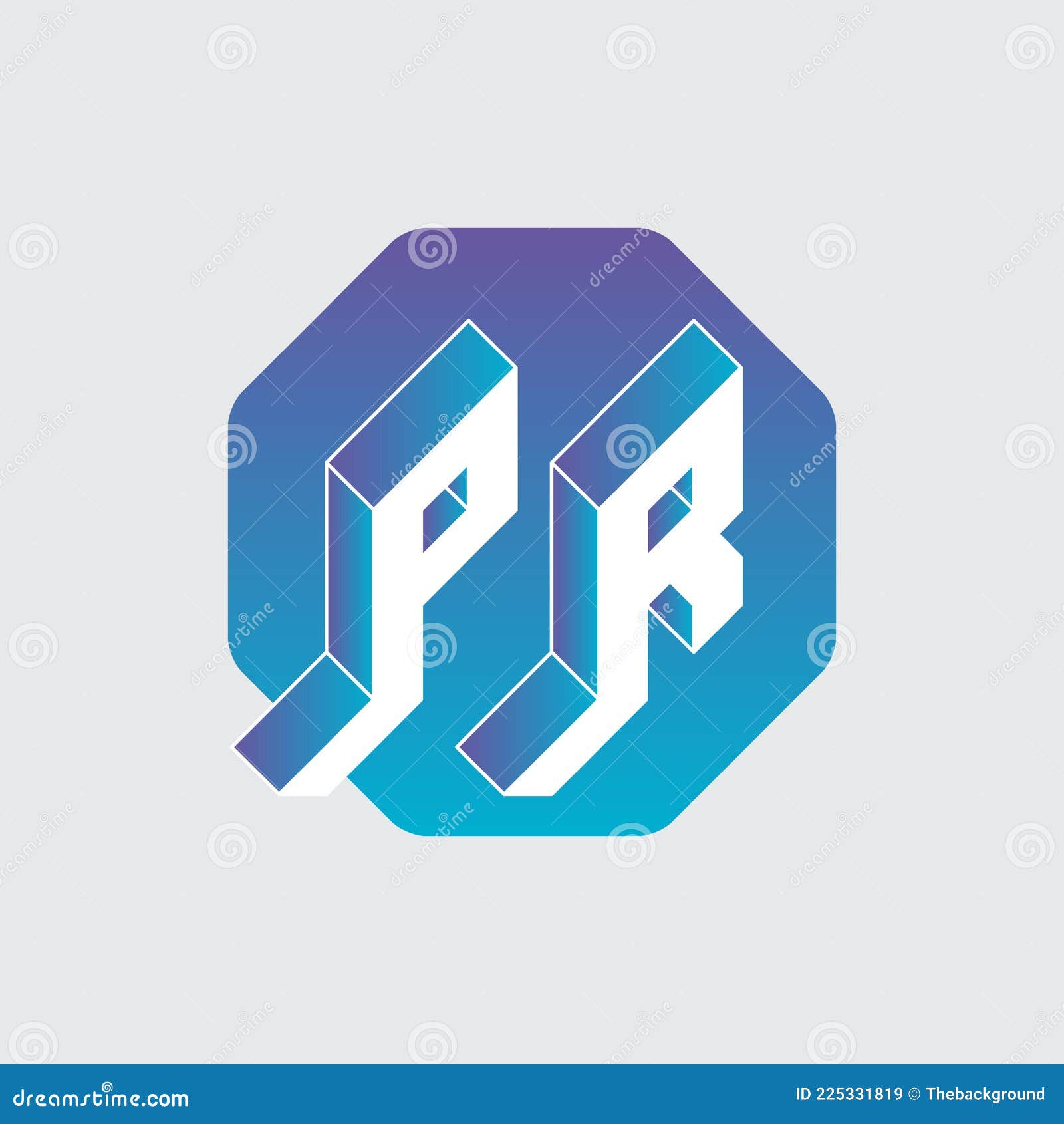 Isometric 3d Font for Design. PR - Monogram or Logotype. Volume ...