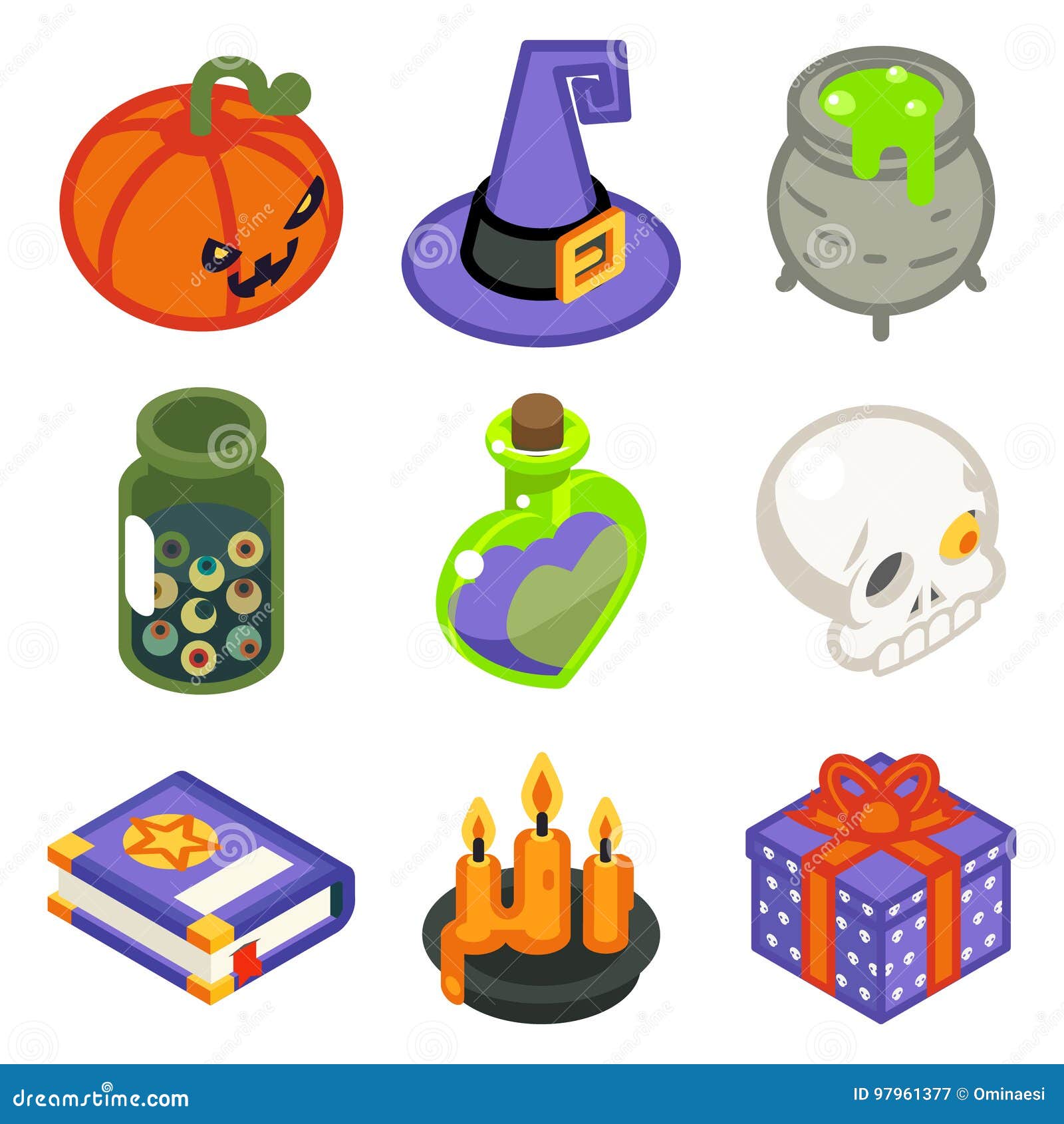 Set Of Magic Icons. Dragon, Dragon Eggs, Magic Potion, Harpy Mask ...