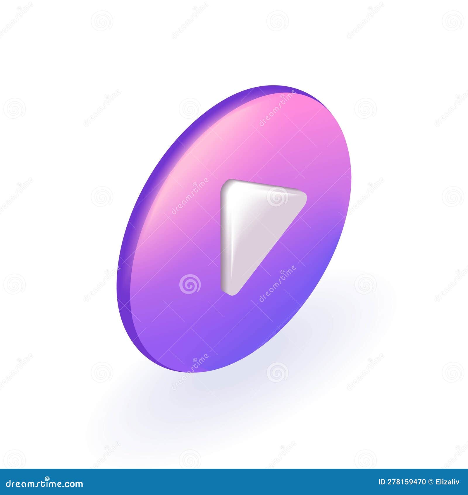 Isometric 3D Icon Video Player, Web Page, Play Button. Video, Streaming ...