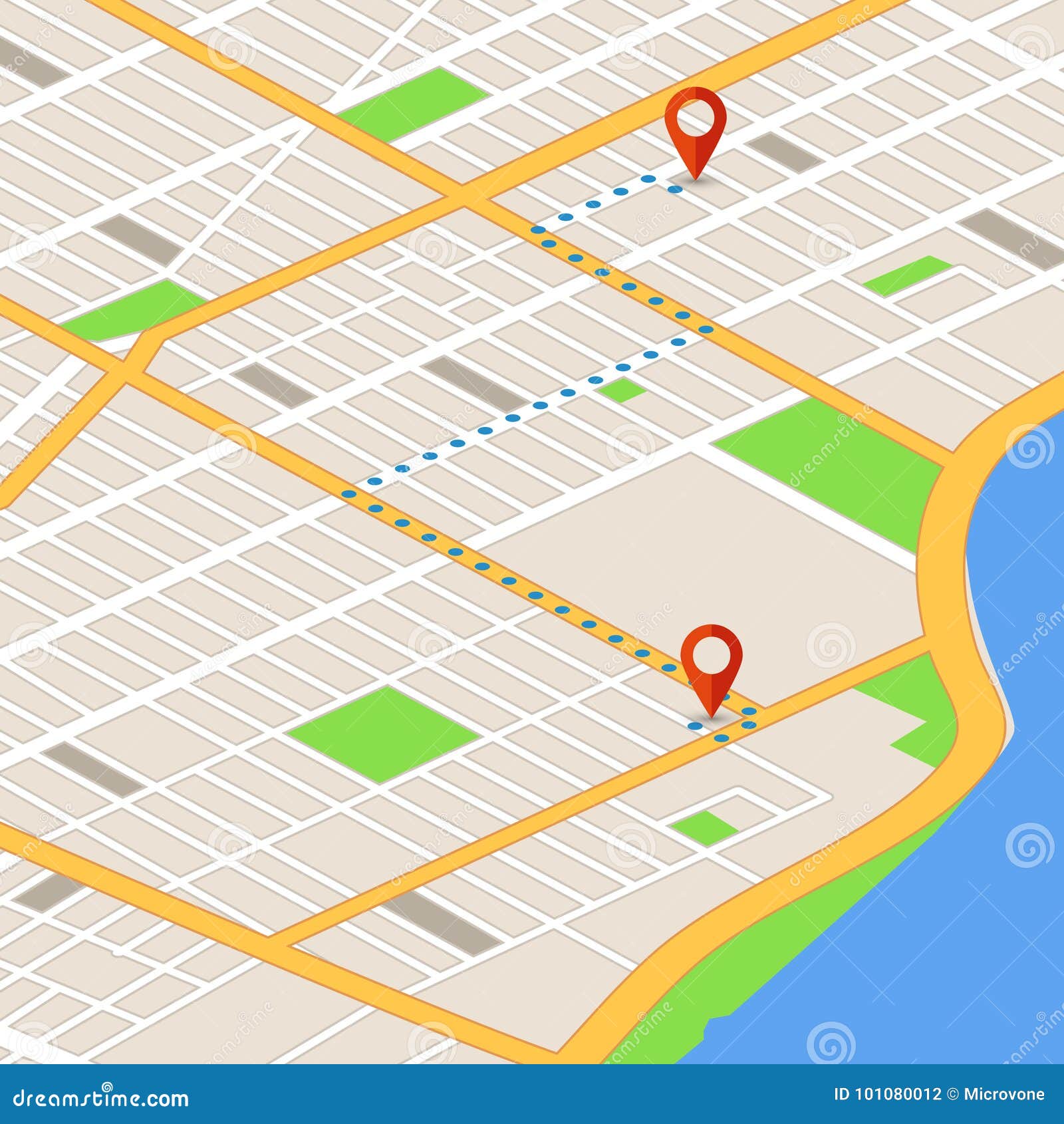 Isometric 3d Map with Location Pins. Gps Navigation Vector Background ... Isometric 3d Map with Location Pins. Gps Navigation Vector Background ...