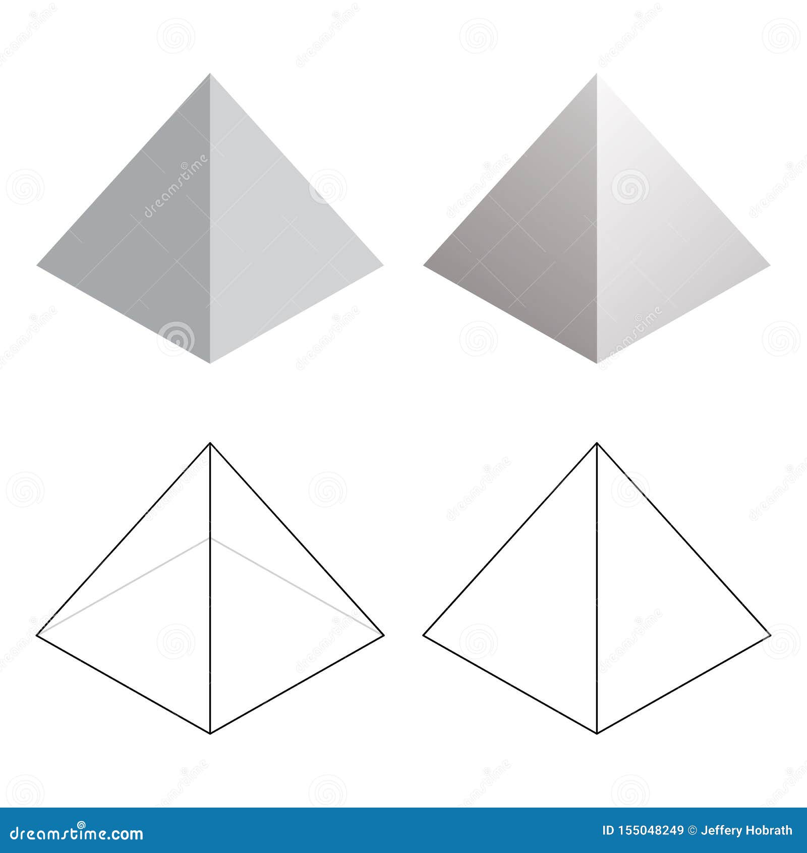 Isometric 3d Pyramid Triangle Shapes Vector Illustration Stock Vector ...
