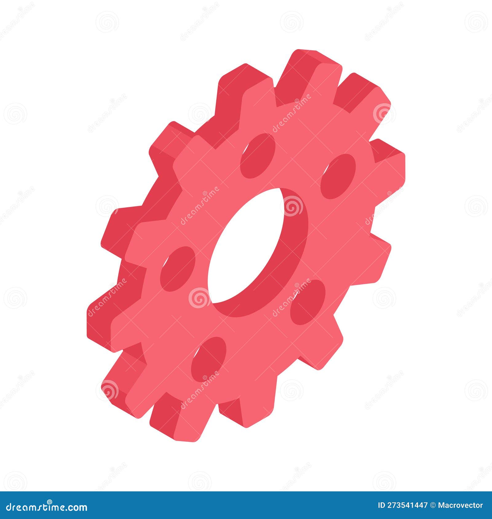 Gear Isometric Icon stock vector. Illustration of sign - 273541447