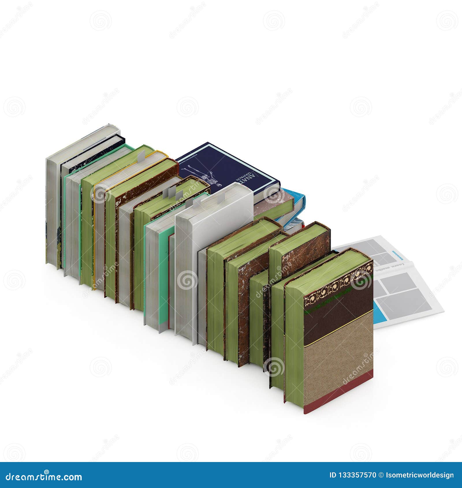 Isometric Interior Decoration 3D Rendering Stock Illustration ...