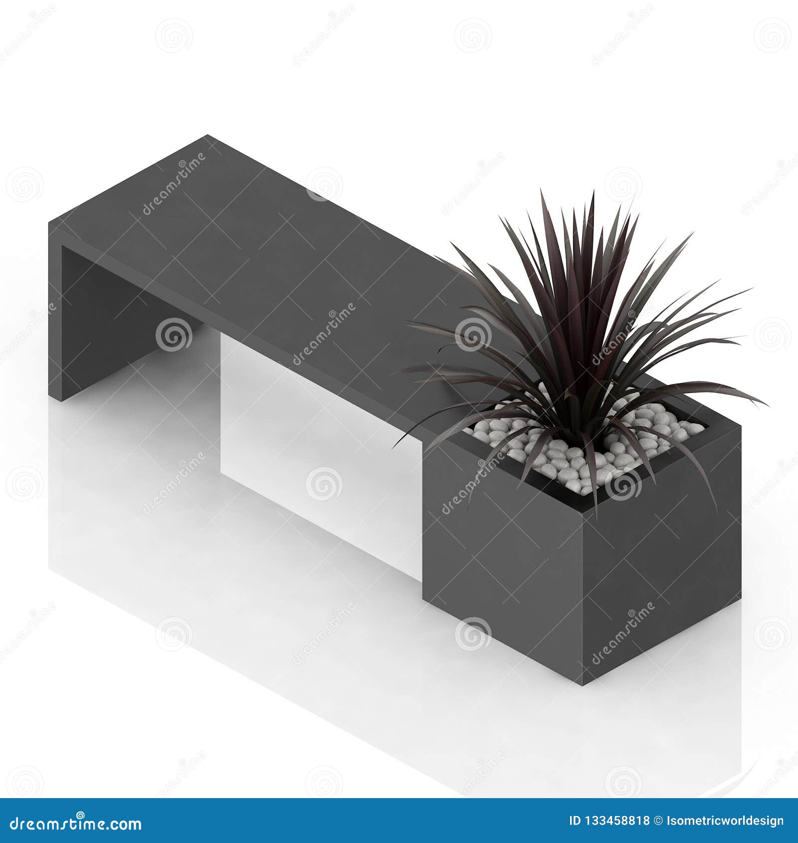 Isometric Flower 3D Rendering Stock Illustration - Illustration of ...