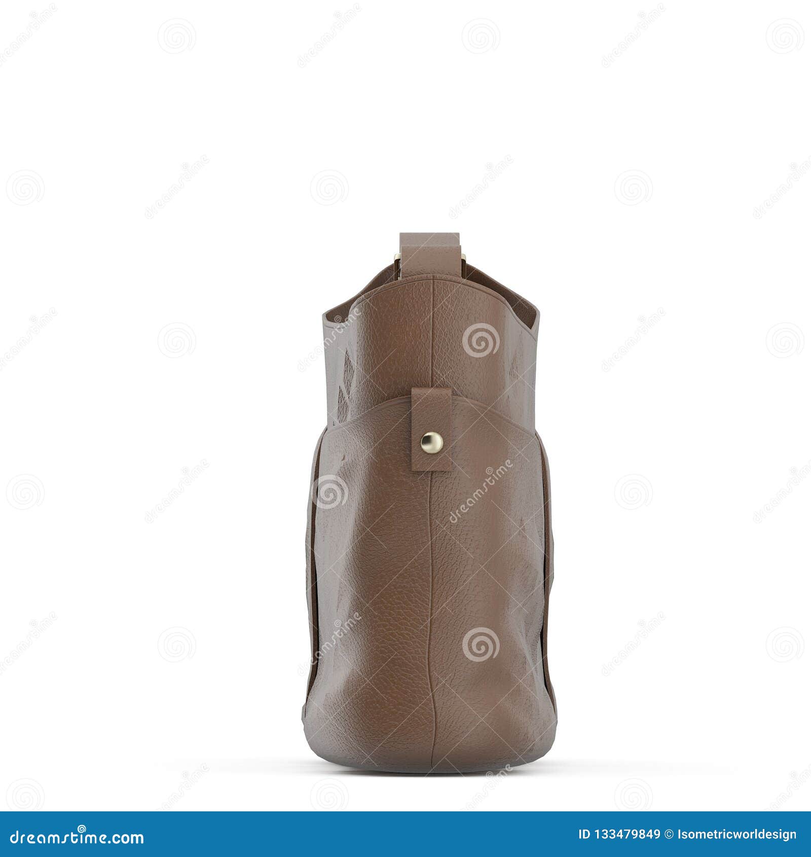 Isometric bag 3D rendering stock illustration. Illustration of baggage ...