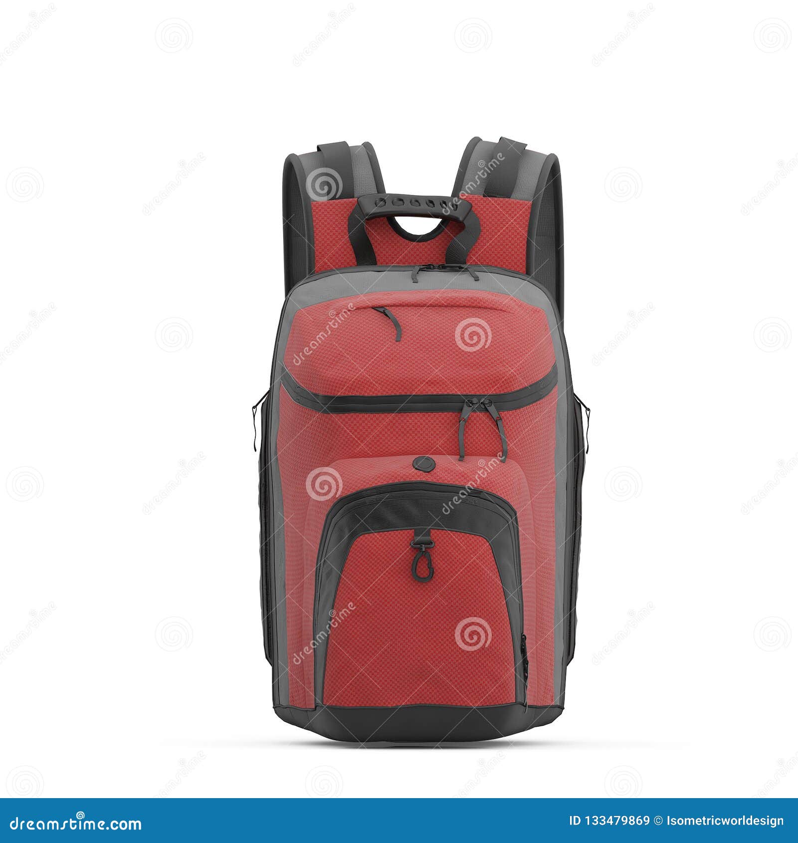 Isometric bag 3D rendering stock illustration. Illustration of ...