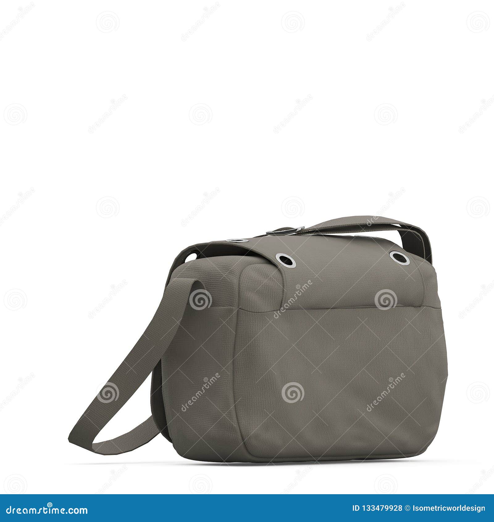 Isometric bag 3D rendering stock illustration. Illustration of ...