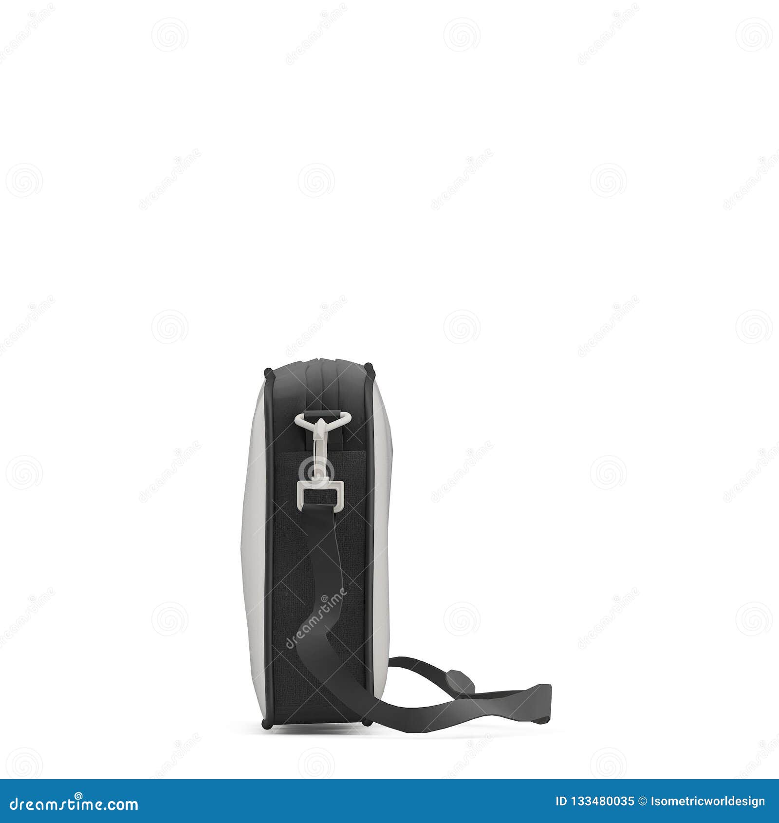 Isometric bag 3D rendering stock illustration. Illustration of holding ...