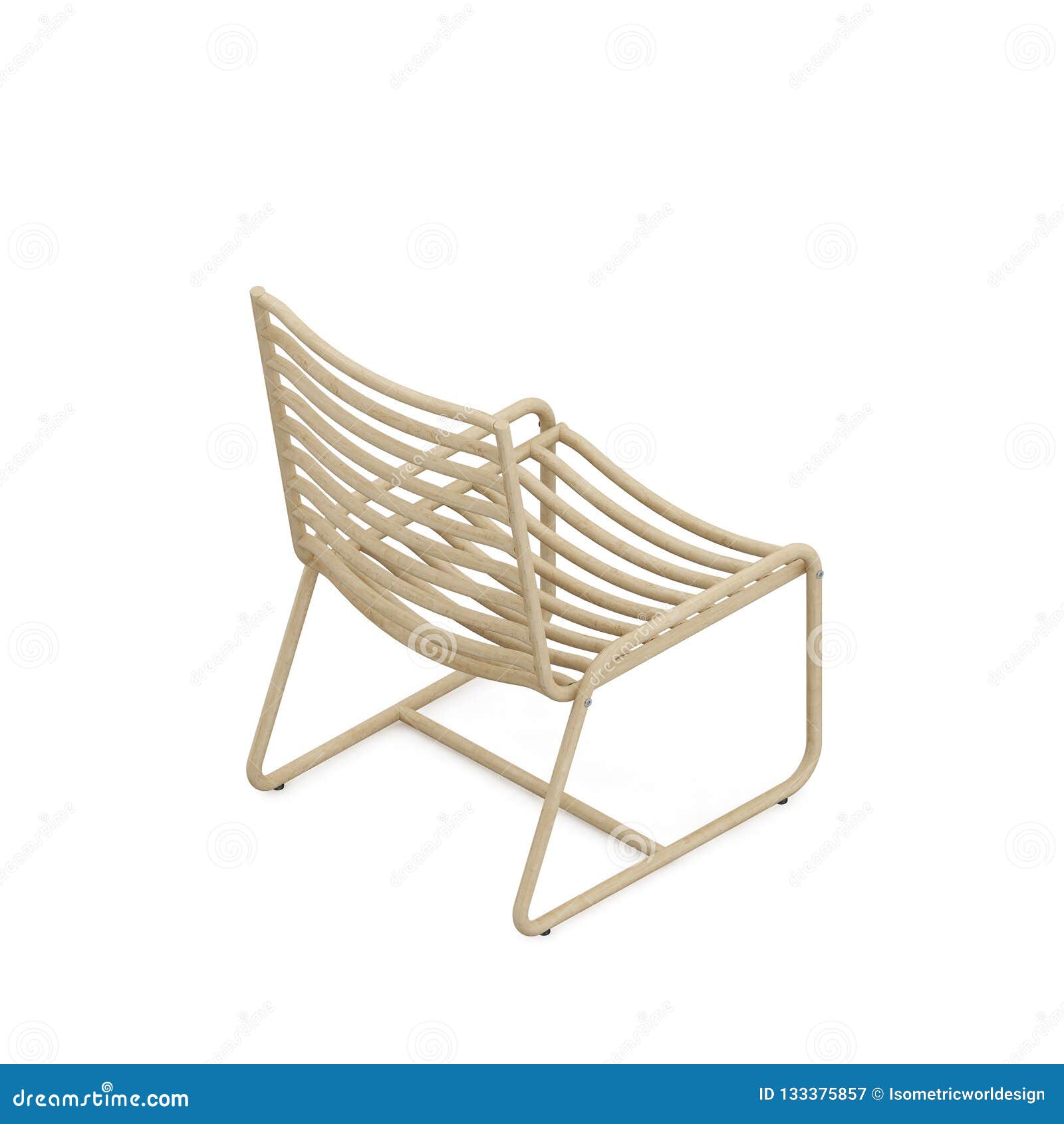 Isometric Chair 3D Rendering Stock Illustration - Illustration of ...