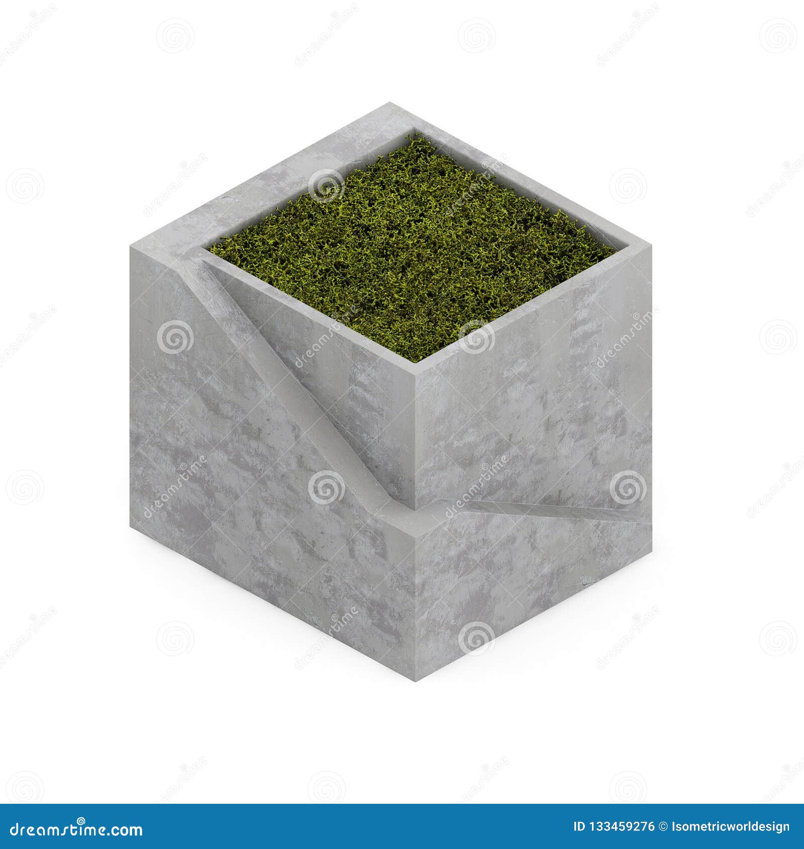 Isometric Flower 3D Rendering Stock Illustration - Illustration of ...